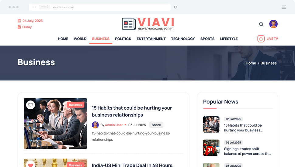 Viavi - News, Magazine & Blog Laravel CMS Script by viaviwebtech | CodeCanyon